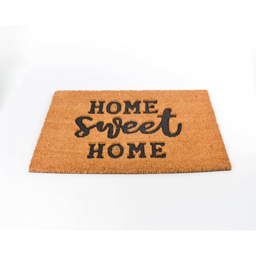 Felpudo de coco y goma calada HOME SWEET HOME 40 x 60 cm – Zakkadeco